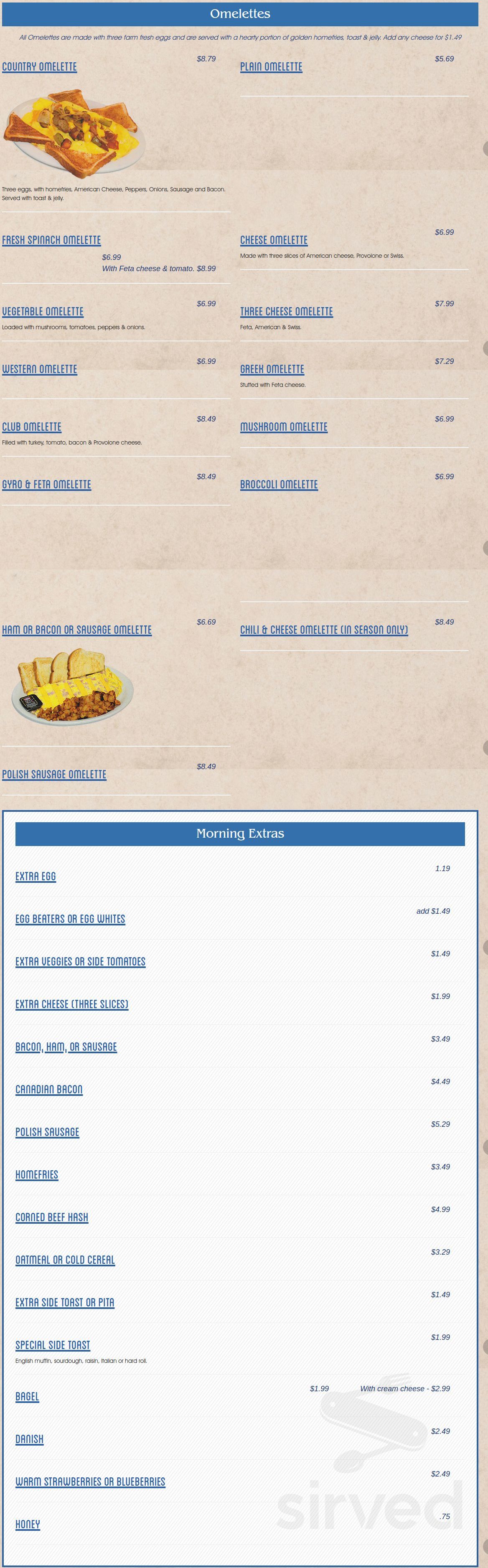 Athena's Family Restaurant menu in Tonawanda, New York, USA