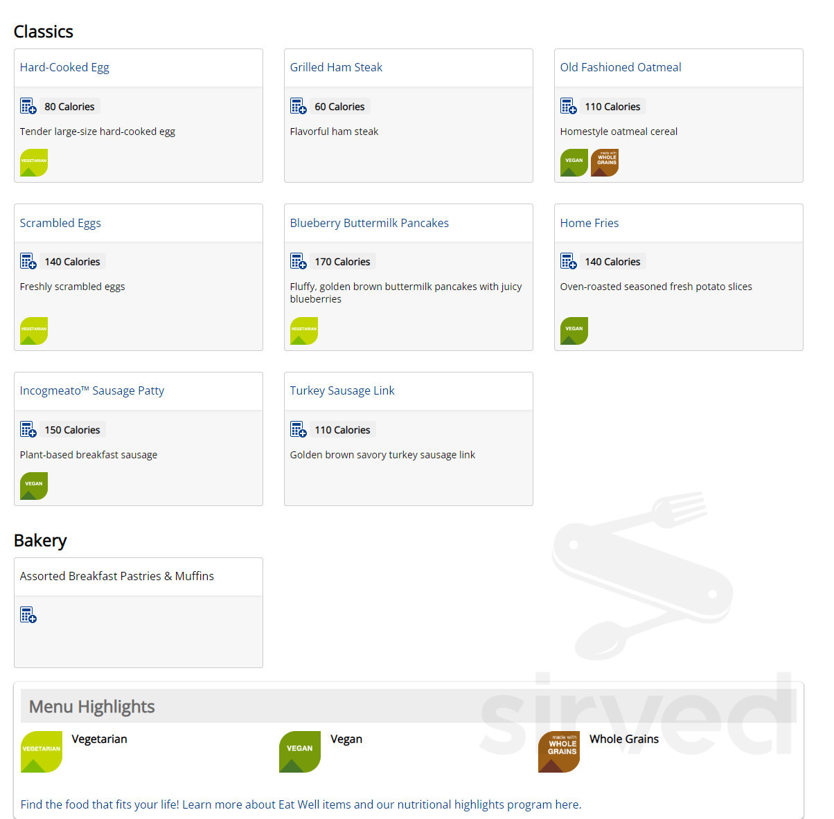 Pencader Residential Dining menu in Newark, Delaware, USA