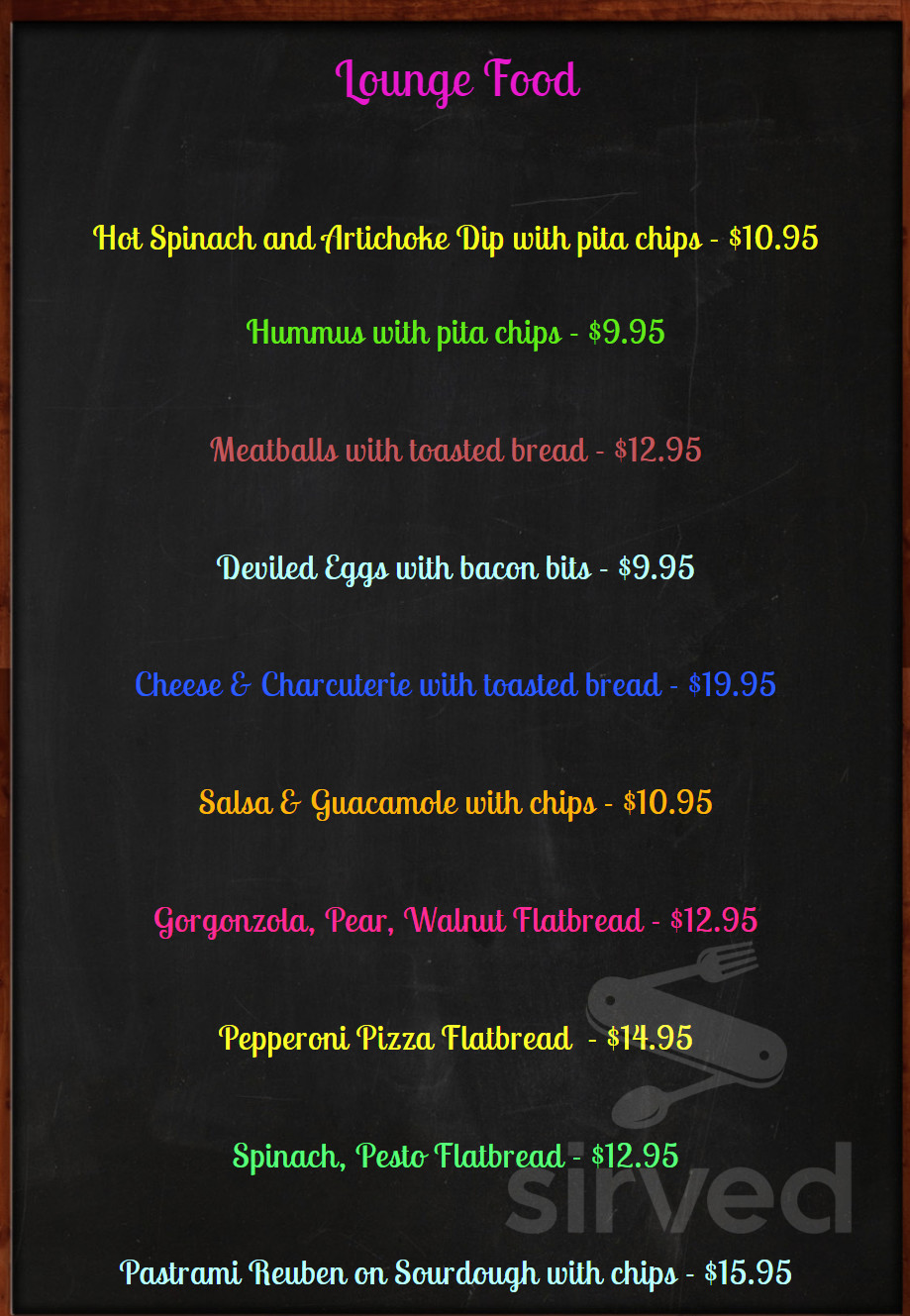 Lounge - Reno menu in Reno, Nevada, USA