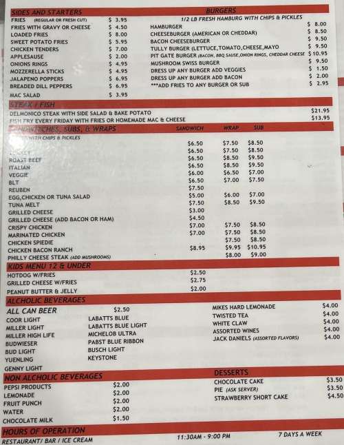 Richford Pizza Plus menu in Richford, New York, USA