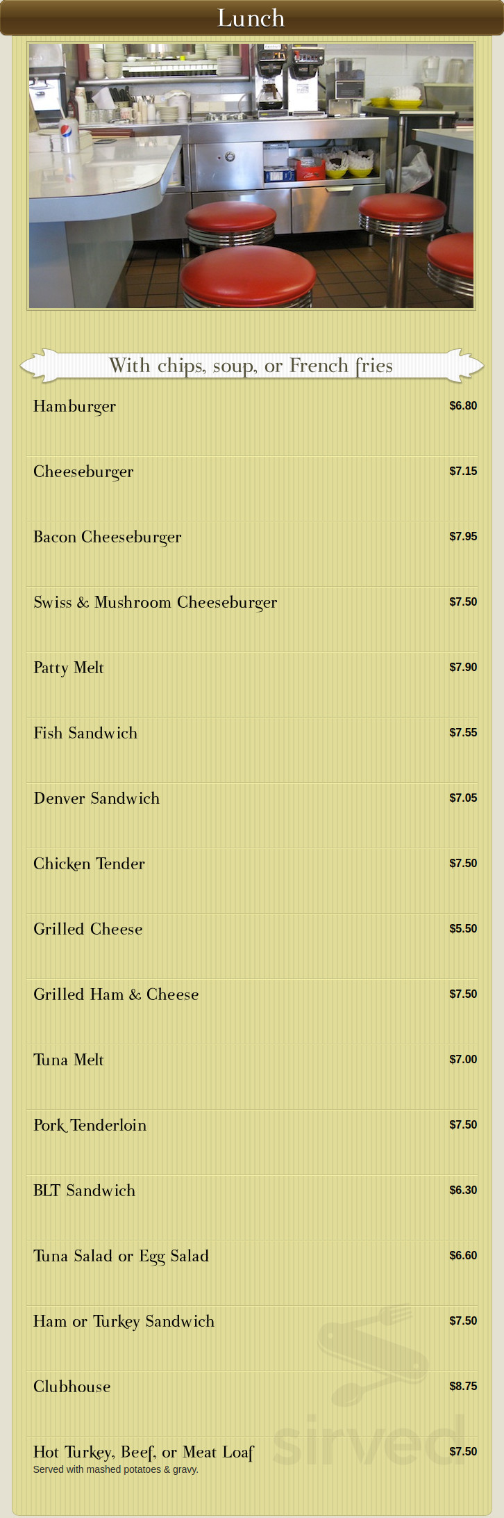 Windmill Cafe menus in Savage, Minnesota, United States