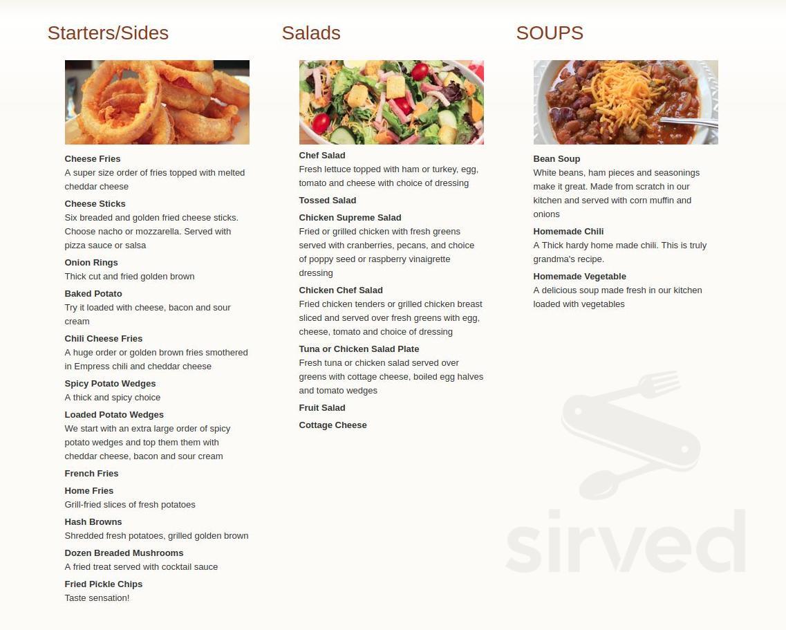 Howie's Diner menus in Lawrenceburg, Indiana, United States