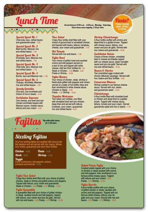 Los Portales Mexican Restaurant menu in Jackson, Tennessee, USA