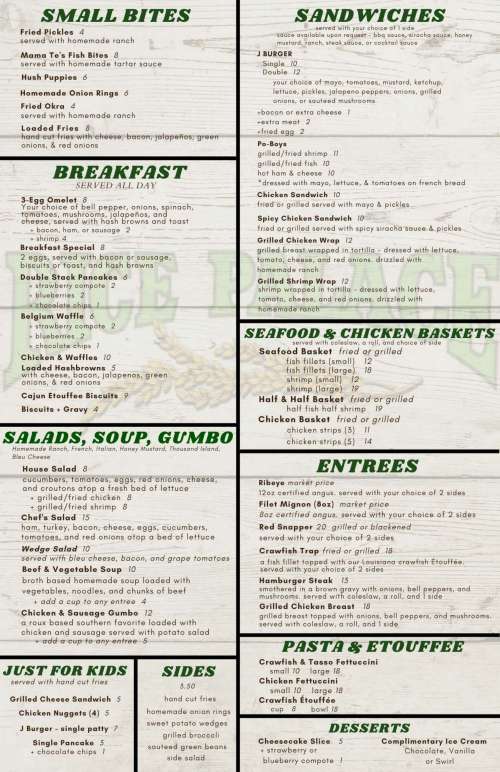 Rice Palace Restaurant menu in Crowley, Louisiana, USA