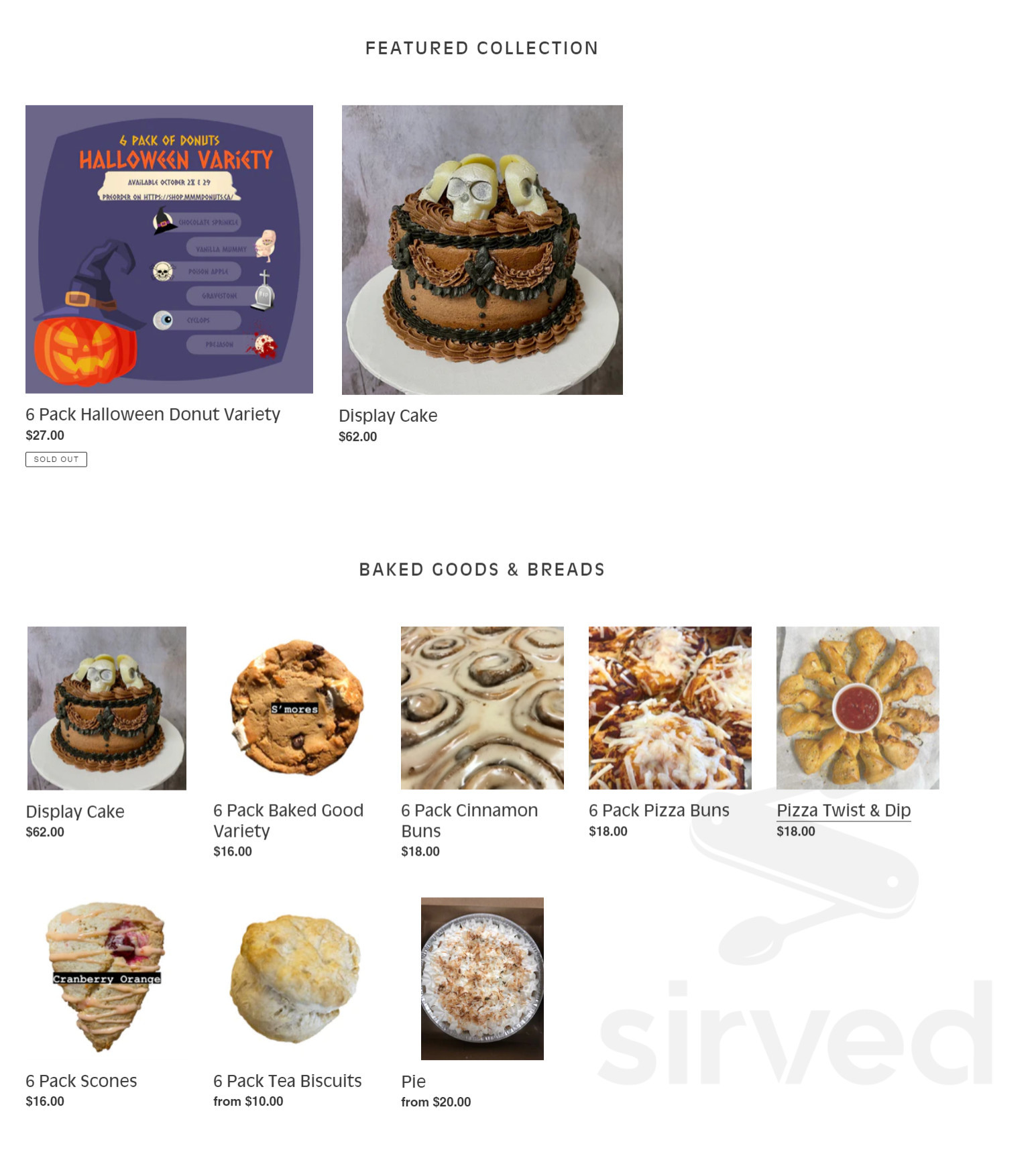 Mmm Donuts • Café & Bakery menus in Barrie, Ontario, Canada
