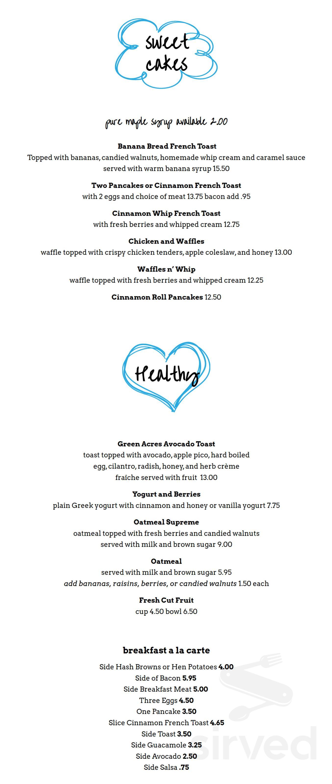 Hen House Eatery menu in Minneapolis, Minnesota, USA