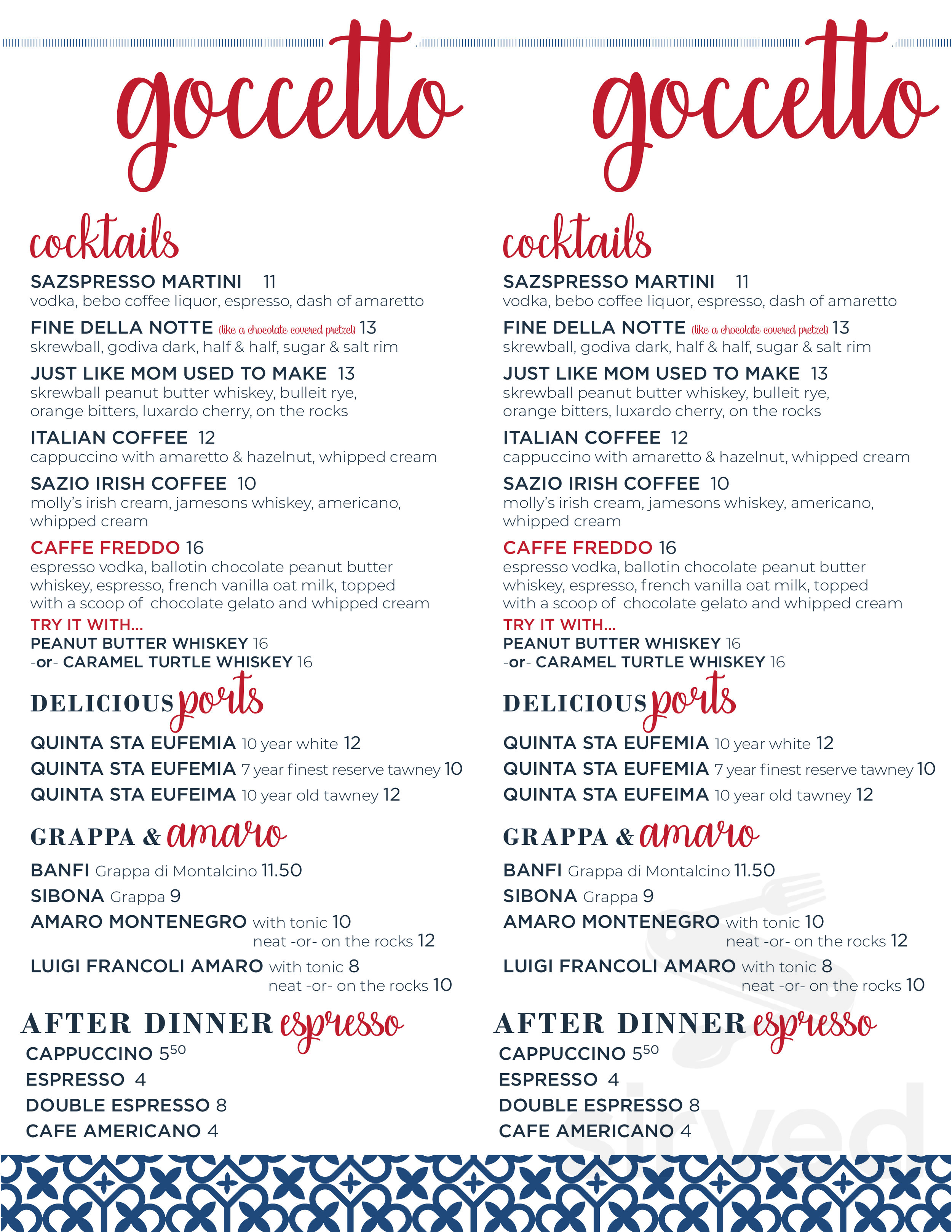 Sazio menus in Rehoboth Beach, Delaware, United States