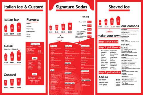 Lazy H Soda Barn menu in Kimberly, Idaho, USA