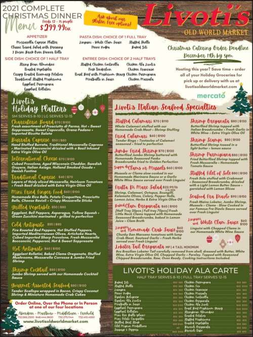 Livoti's Old World Market menu in Freehold Township, New Jersey, USA
