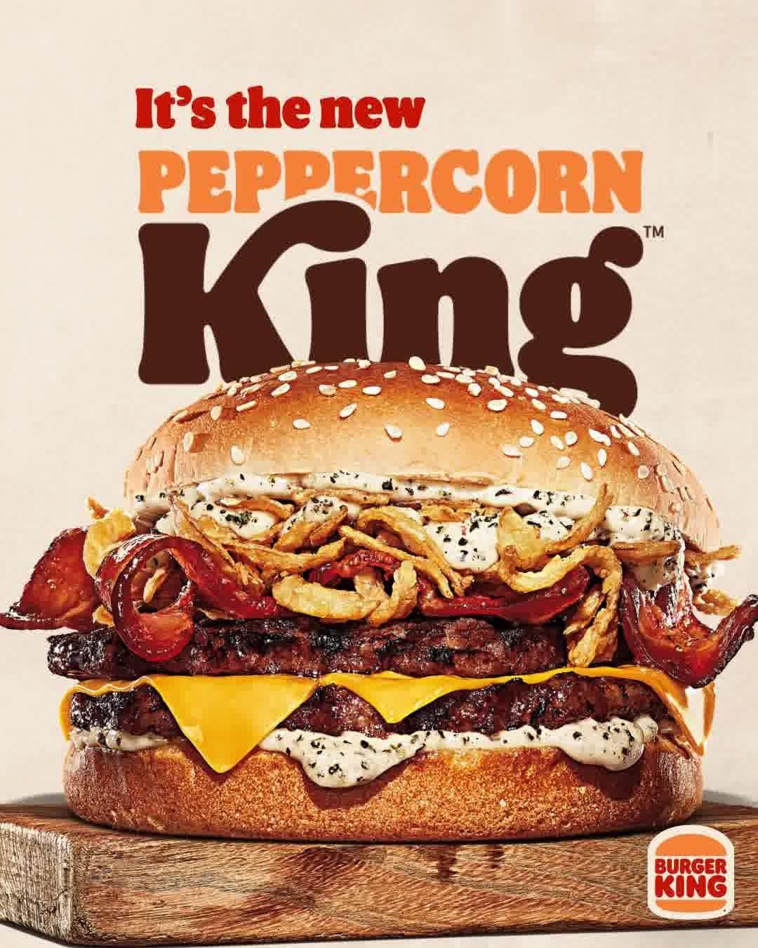 Burger King menu in Winnipeg, Manitoba, Canada