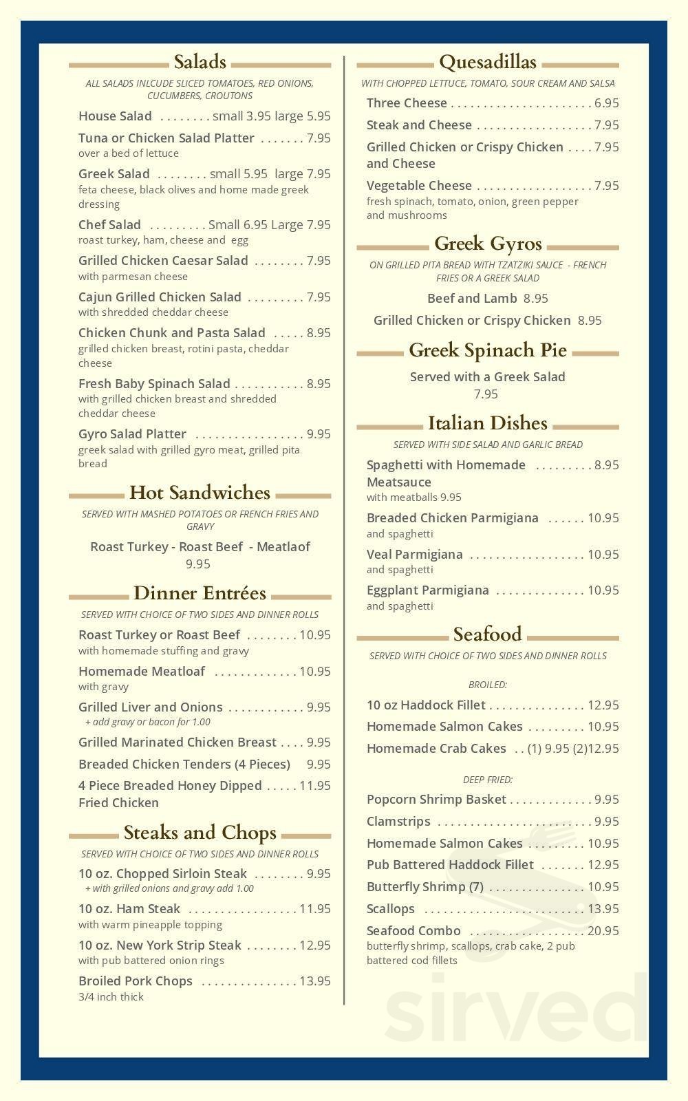 Summit Family Restaurant menu in Camp Hill, Pennsylvania, USA