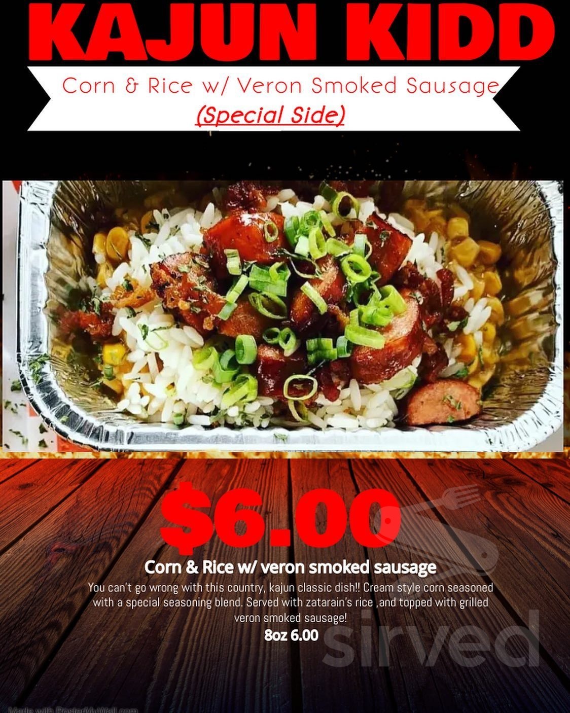 Kajun Kidd Burgers & Wings menus in Laplace, Louisiana, United States