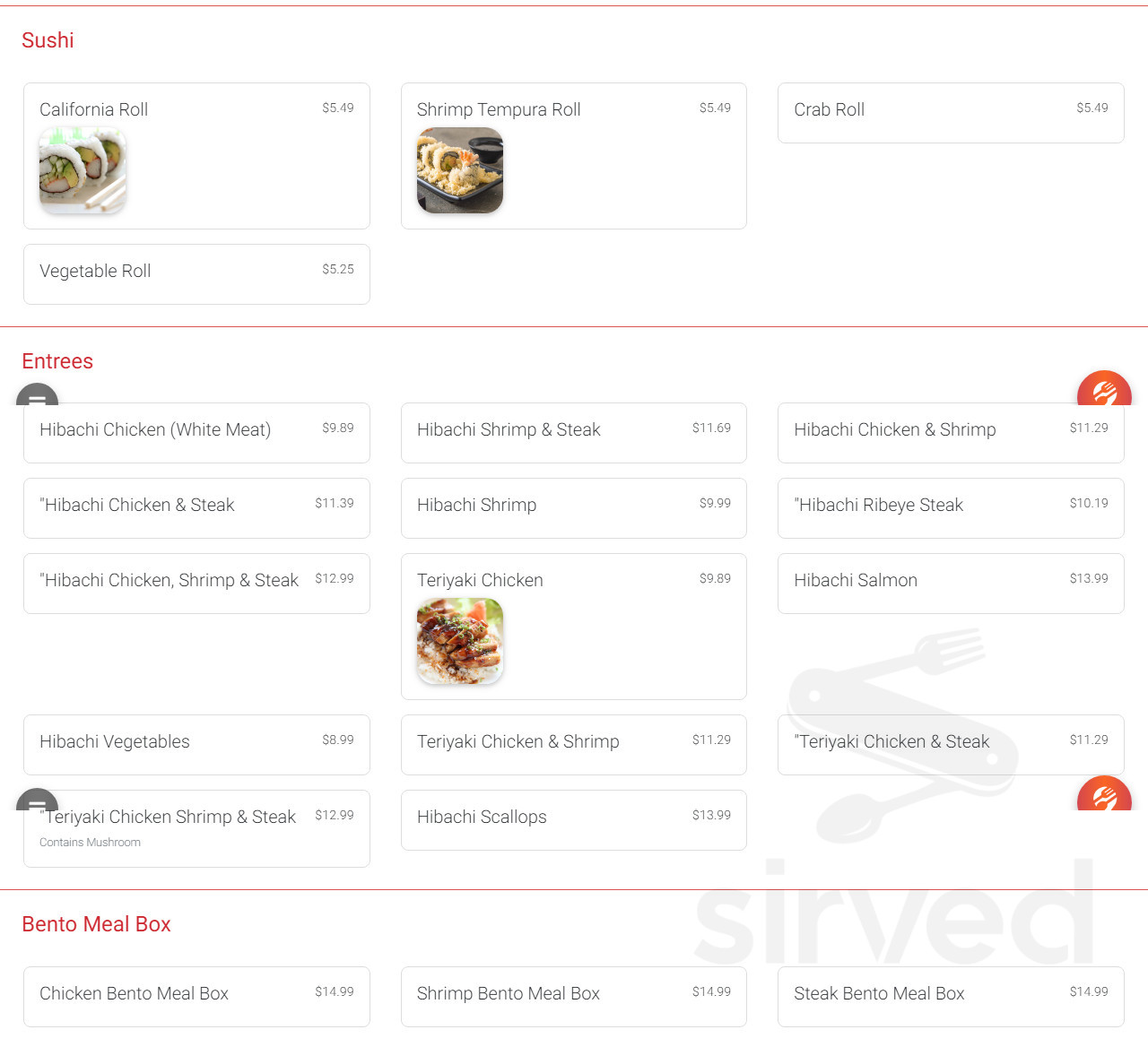 Menu - Durham NC's Neo Japan | Sirved