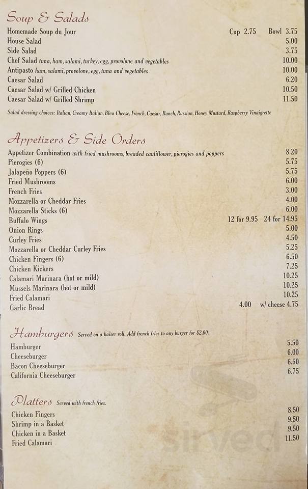 Borderline Cafe menu in Riegelsville, Pennsylvania, USA