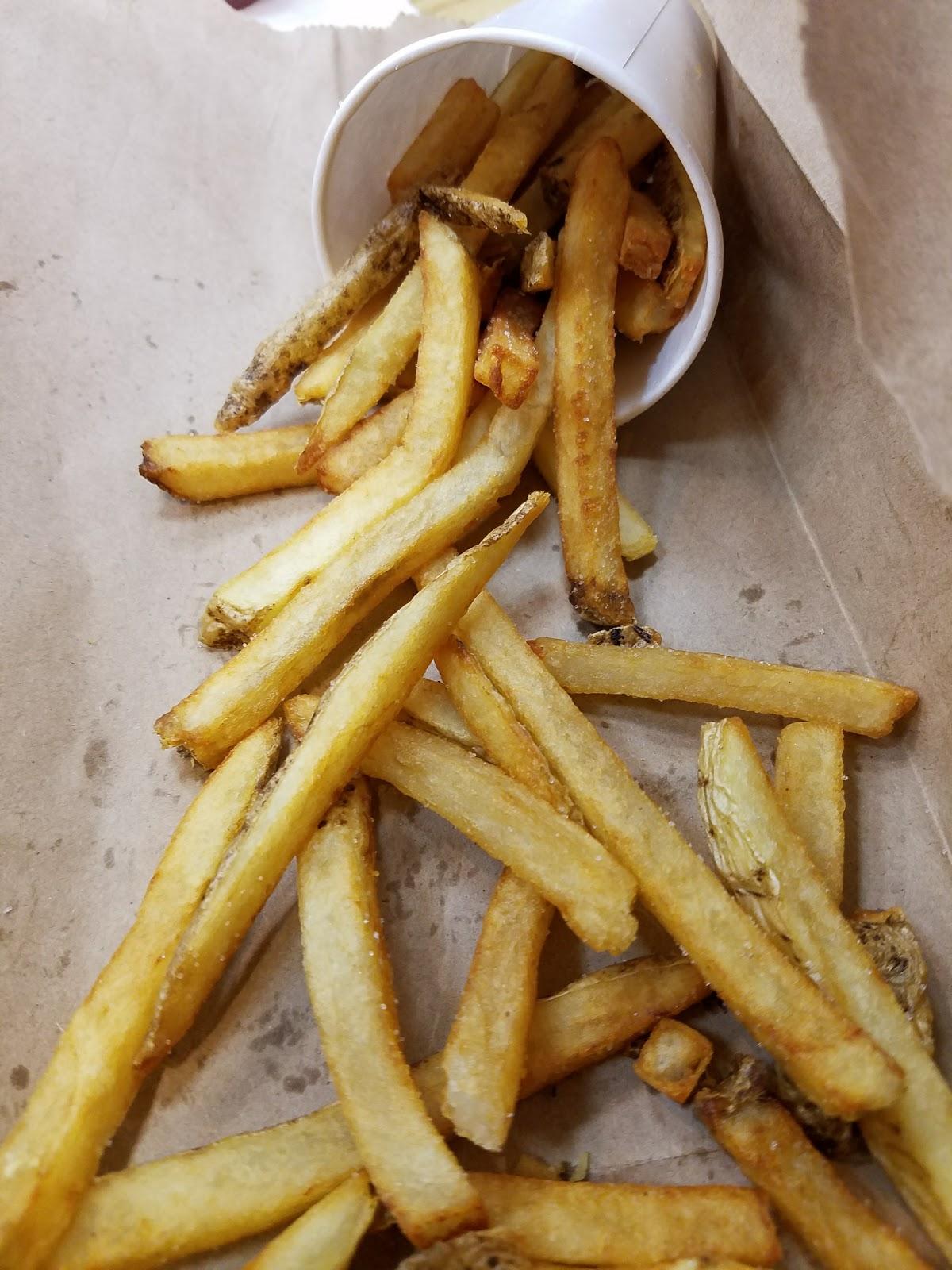 Five Guys menu in Amityville, New York, USA