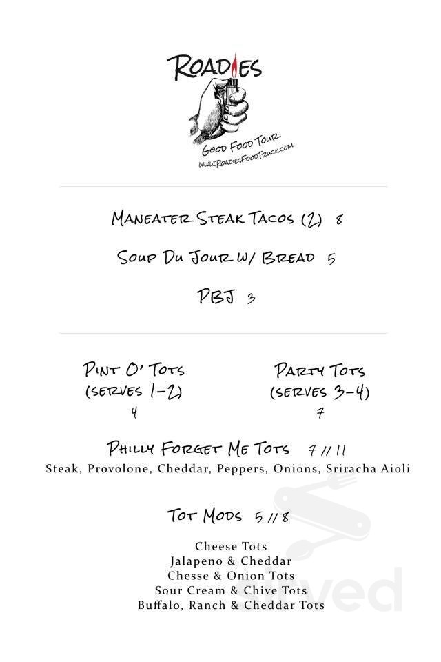 Roadies menus in Stevensville, Maryland, United States