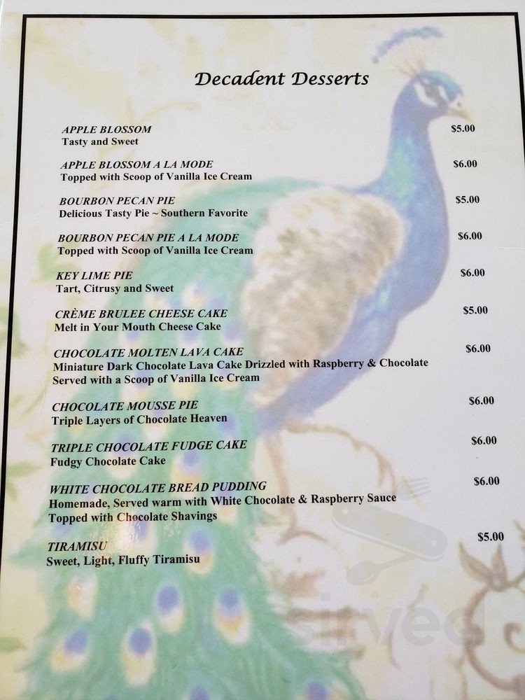 Cafe Jefferson menu in New Iberia, Louisiana, USA