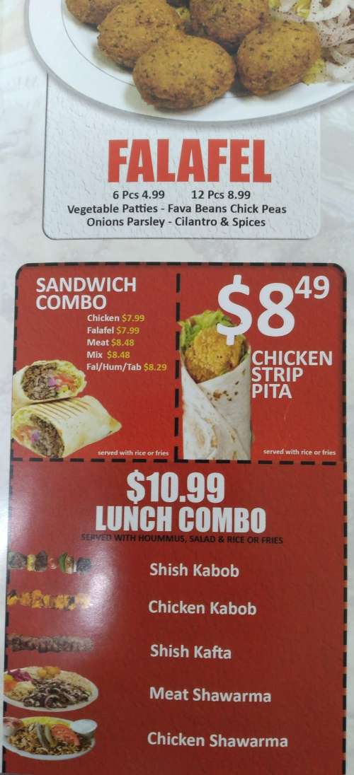 Shawarma 2Go livonia menu in Livonia, Michigan, USA