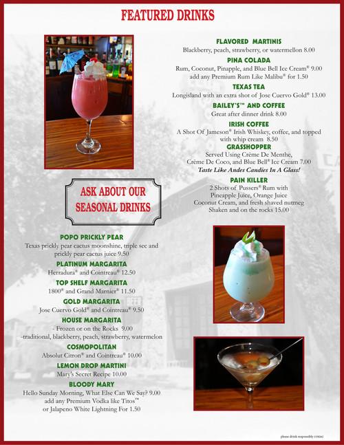 PoPo Family Restaurant menu in Boerne, Texas, USA