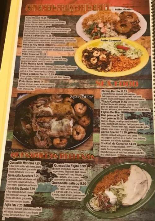 Señor Barrigas Mexican Restaurant-Mound City menu in Mound City ...