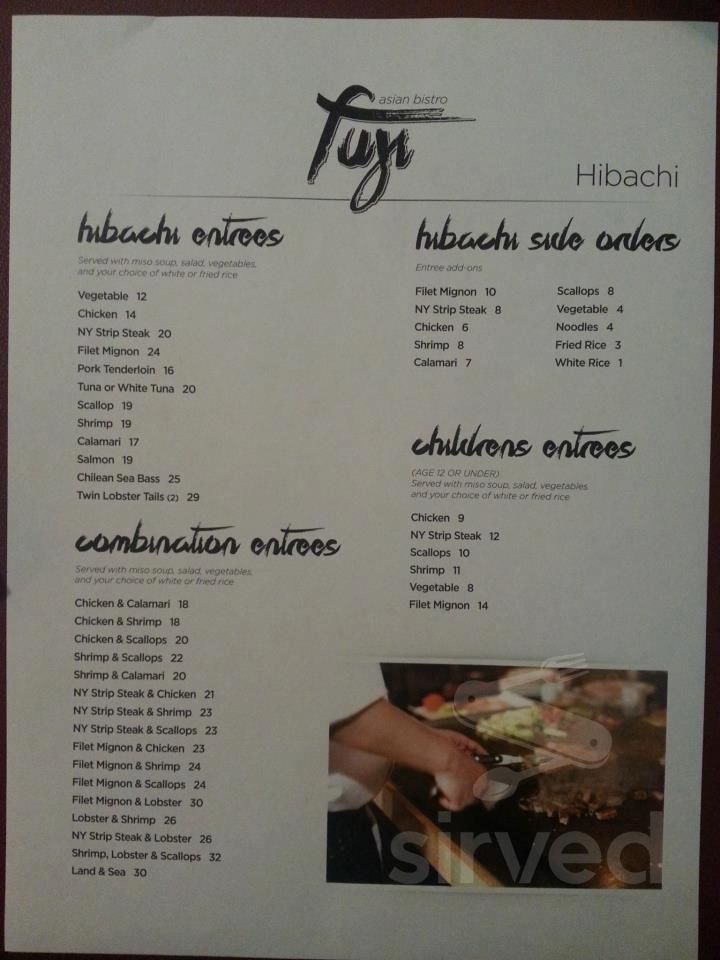 Menu - Pittston PA's Fuji Sushi | Sirved