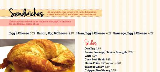 Menu for 83 Diner - York, PA | Sirved