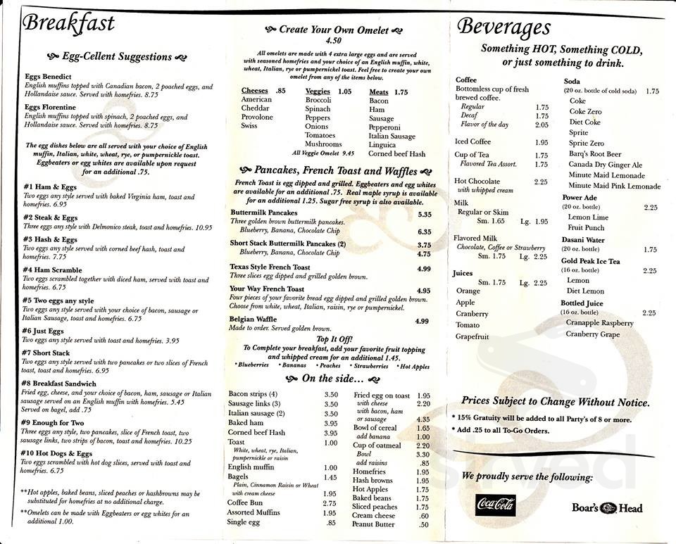 Menu - Johnston RI's English Muffin | Sirved