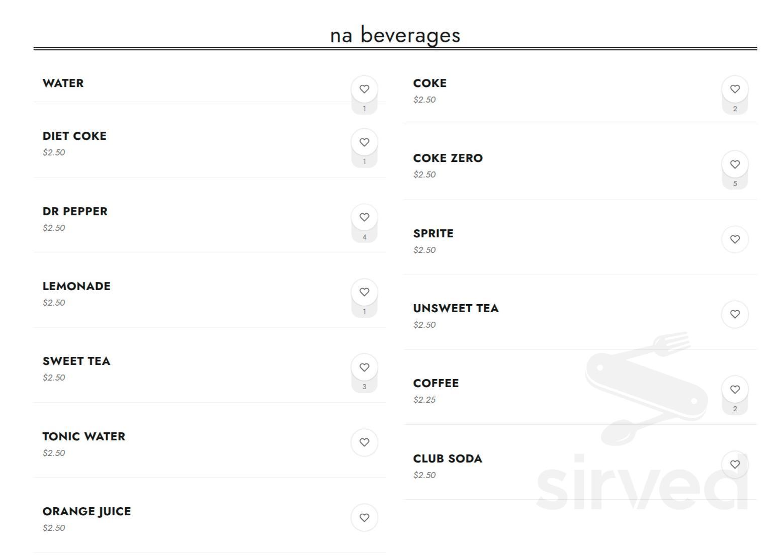 The Blacksmith Restaurant menu in Dyersburg, Tennessee, USA