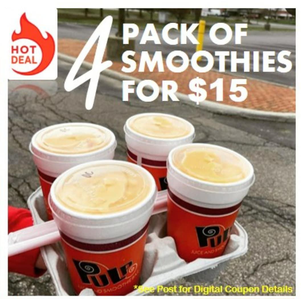 Pulp Juice and Smoothie Bar menu in Akron, Ohio, USA