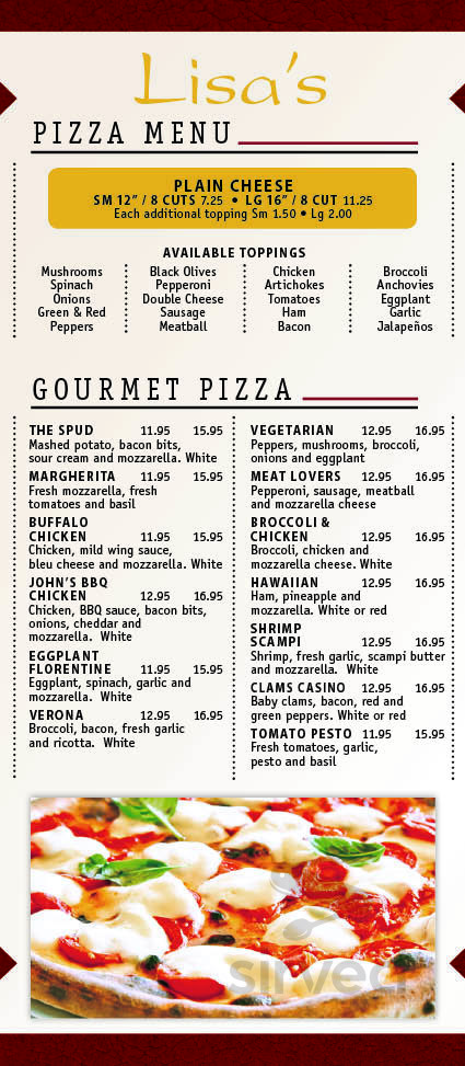 Lisa's Take Out Restaurant & Catering menus in Stratford, Connecticut ...