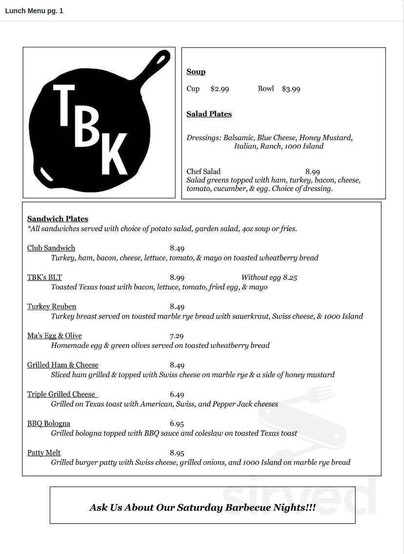 The Brunswick Kitchen 2 menu in Arlington, Tennessee, USA