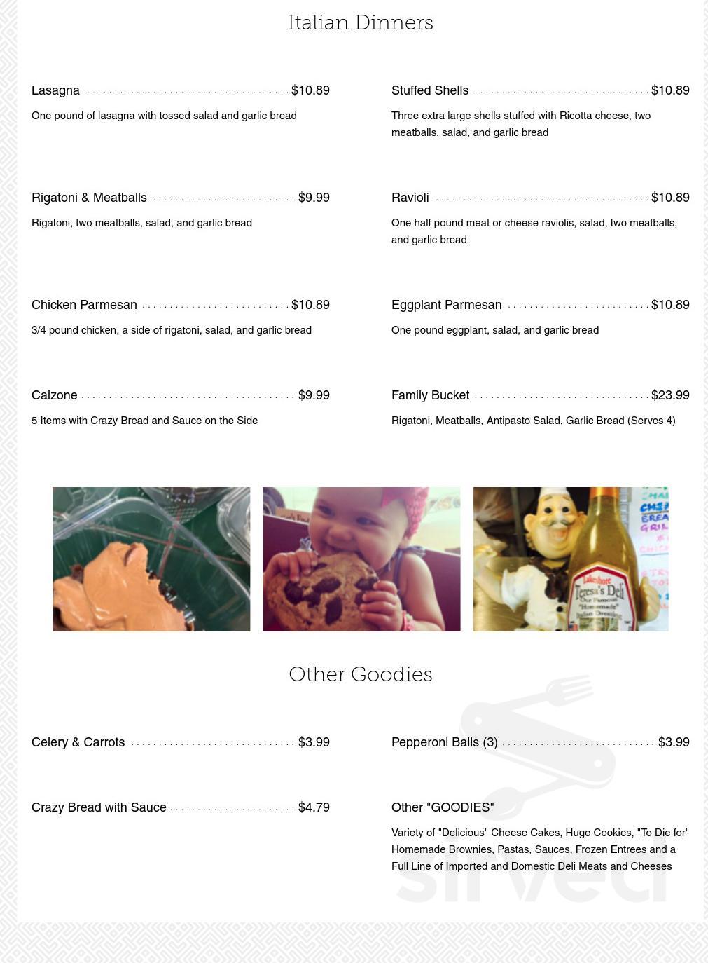 Teresa's Deli & Catering - Lakeshore menus in Erie, Pennsylvania ...