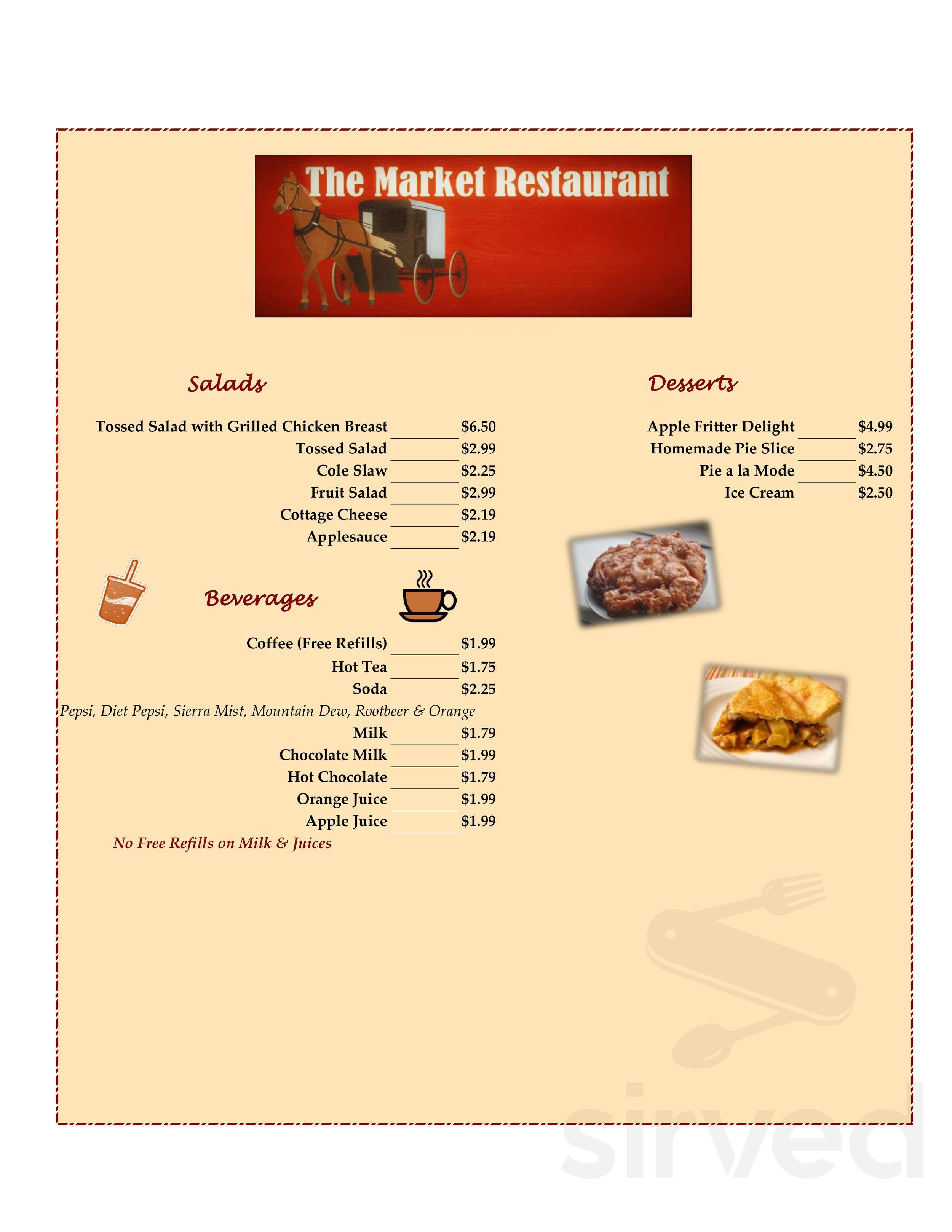 The Amish Market menu in Boardman, Ohio, USA