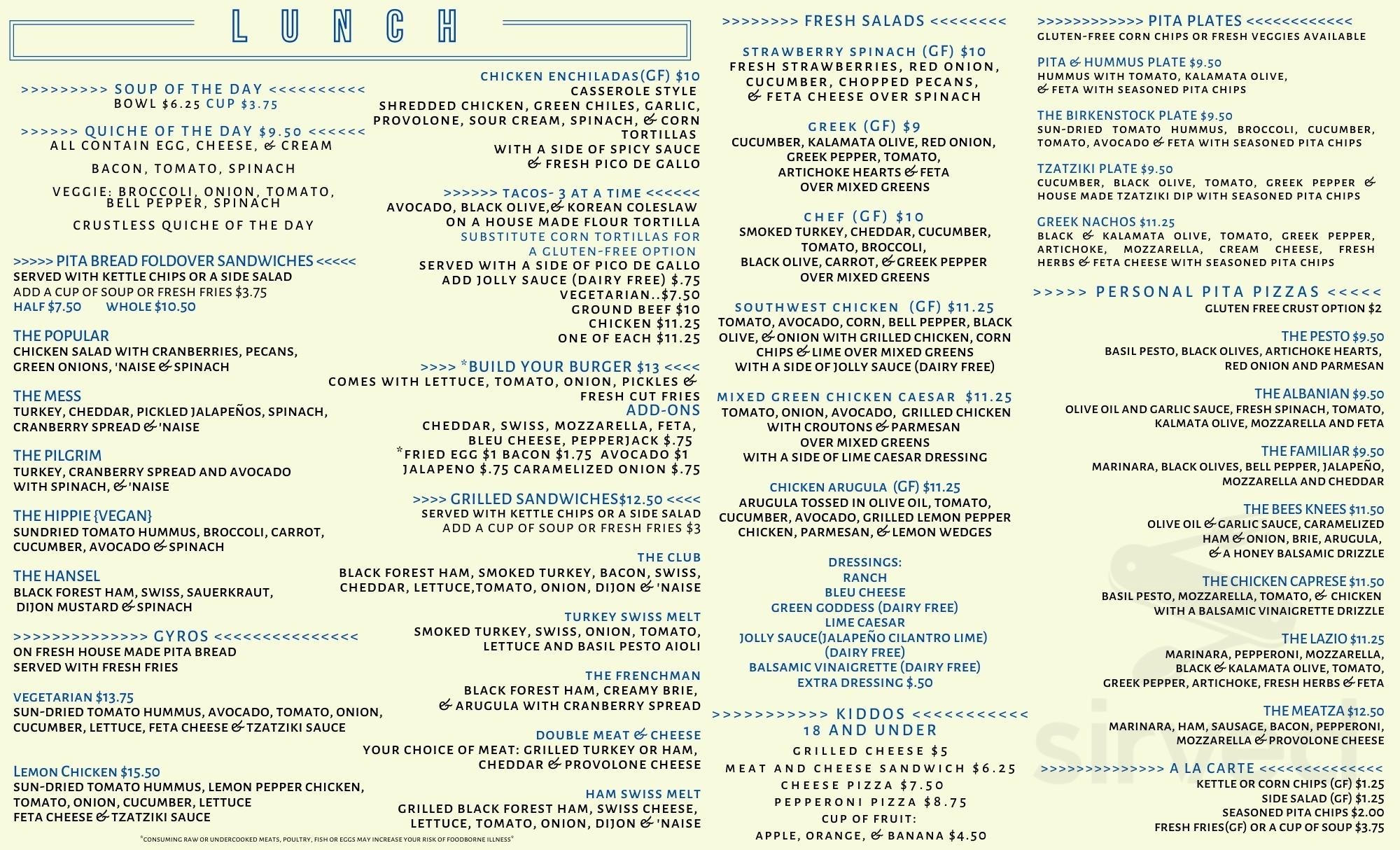 Menu for TallGrass Bar and Grill in Harrison, AK | Sirved