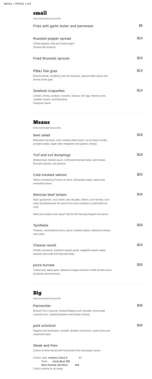 Le Bavard et l'Ivrogne menu in Sept-Îles, Quebec, Canada Le Bavard et l'Ivrogne menu in Sept-Îles, Quebec, Canada