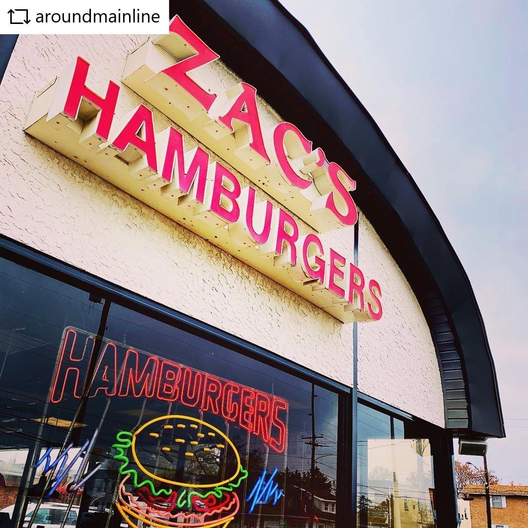 Zac's Hamburgers menu in Folsom, Pennsylvania, USA