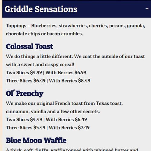 Blue Moon Restaurant menu in Onalaska, Wisconsin, USA