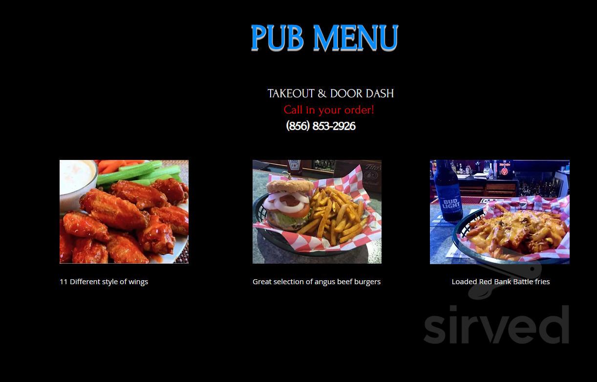 National Park Pub menu in National Park, New Jersey, USA