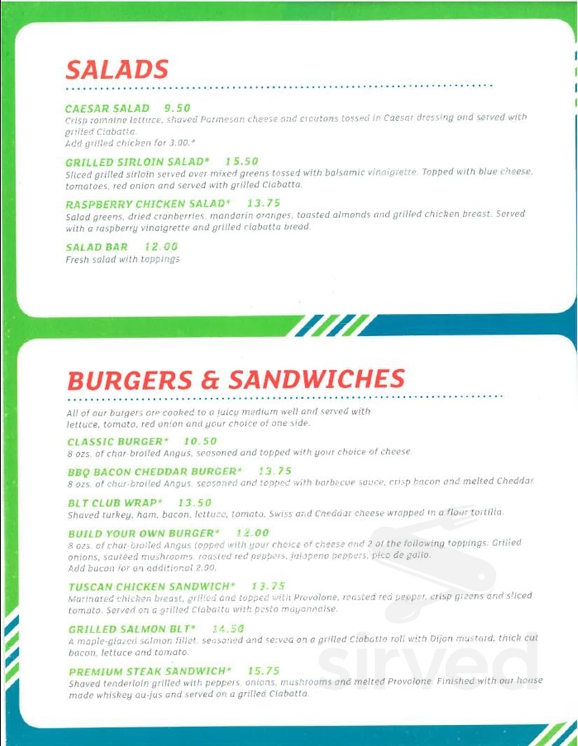 Ice House Restaurant menu in Detroit Lakes, Minnesota, USA