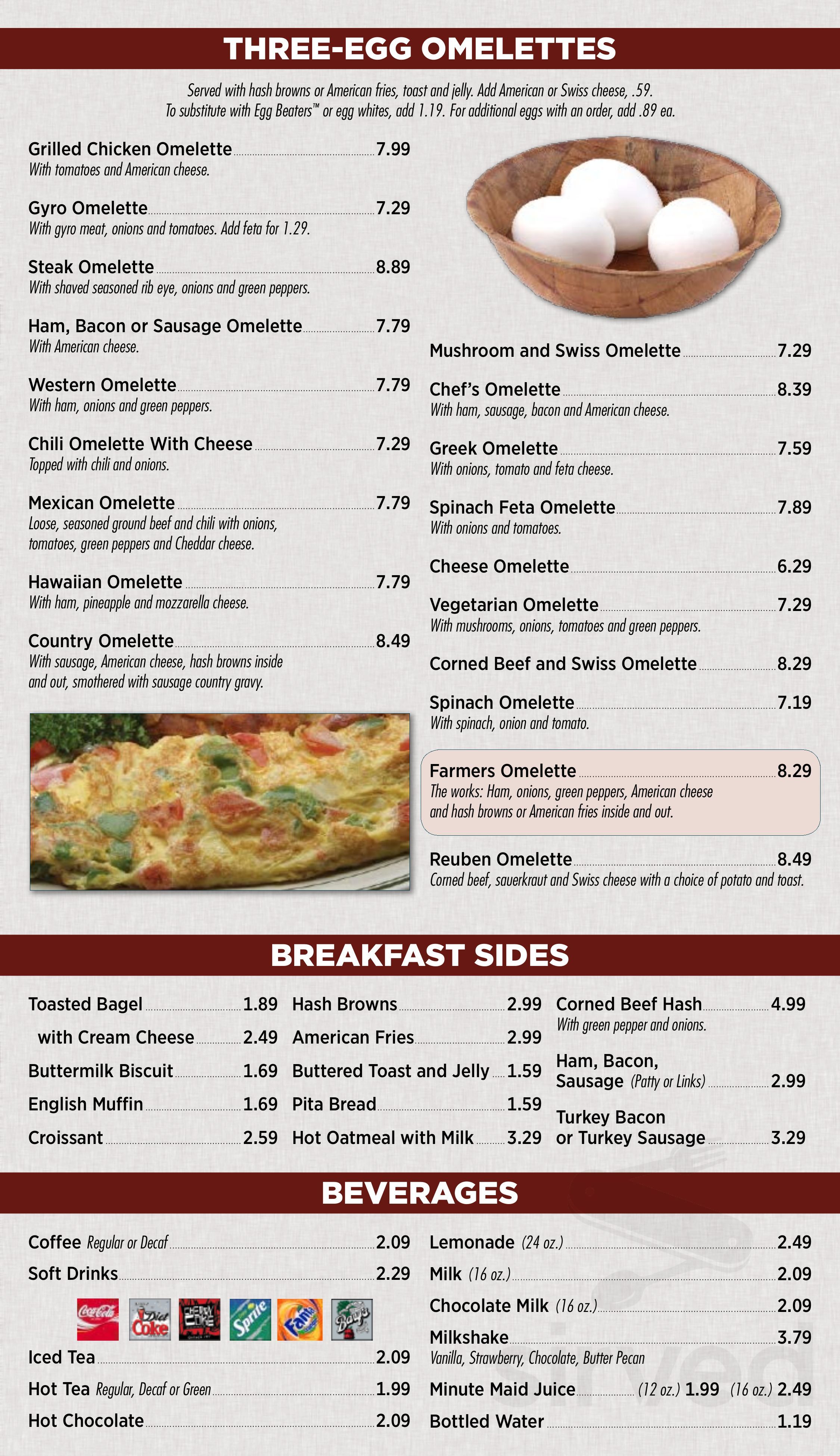 Novi Coney Island menu in Novi, Michigan, USA