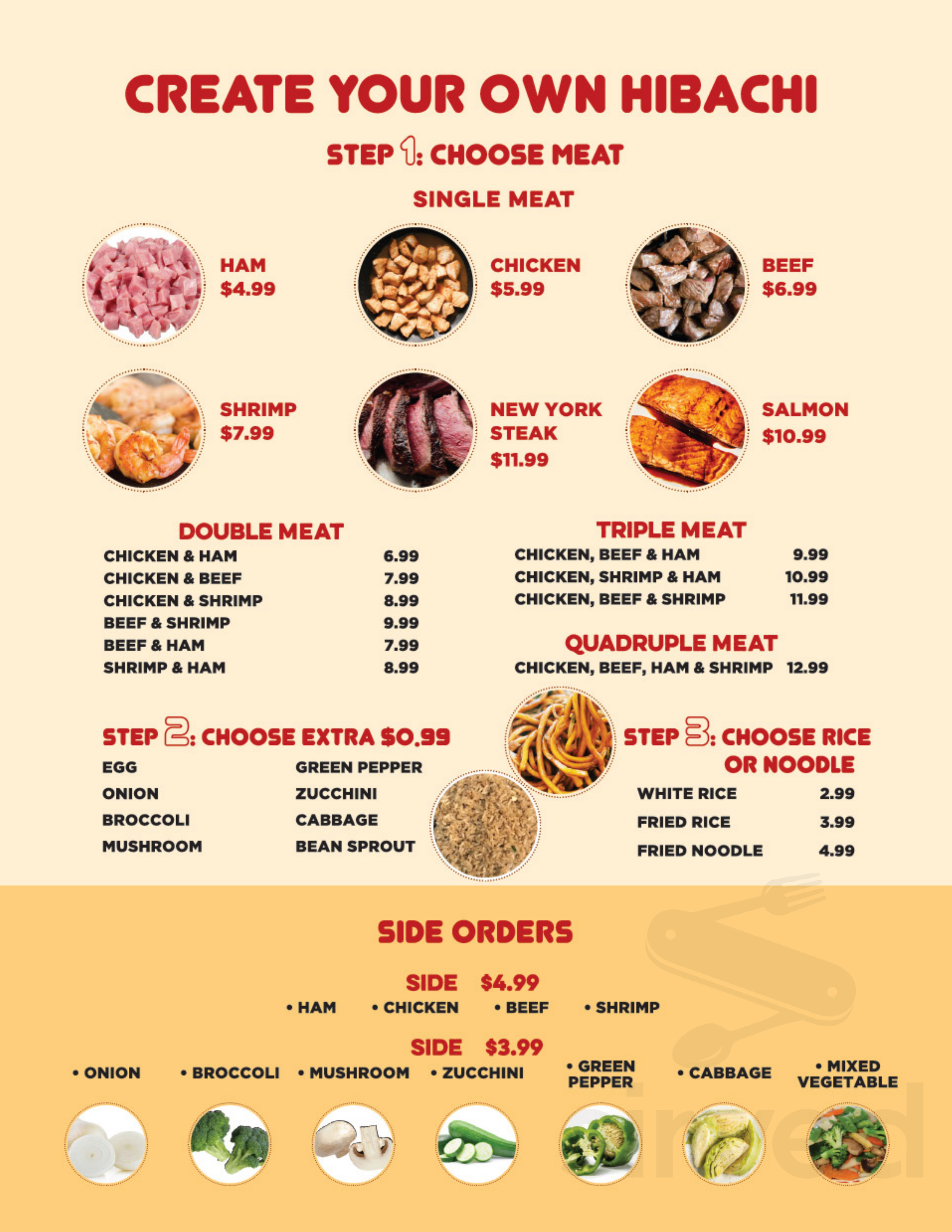 NY Lounge menu in Paducah, Kentucky, USA