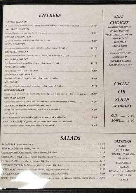 Andrea's Pizzeria and Grill menu in Alpha, Illinois, USA