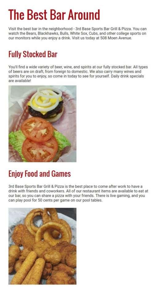 Roc City Bar & Grill menu in Rockdale, Illinois, USA