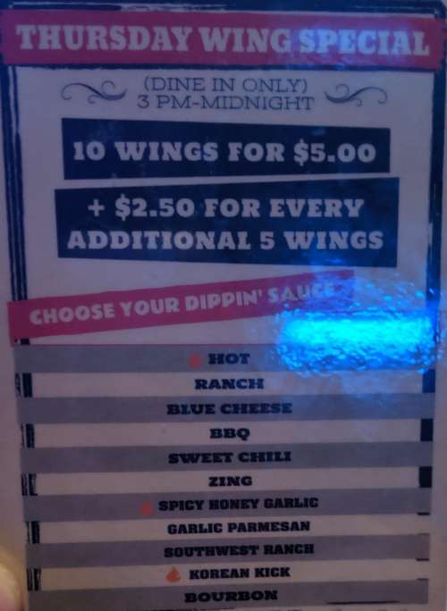 Barrel Inn menu in La Crosse, Wisconsin, USA