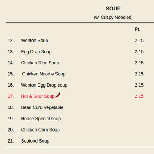 Panda Garden Restaurant menu in Paragould, Arkansas, USA