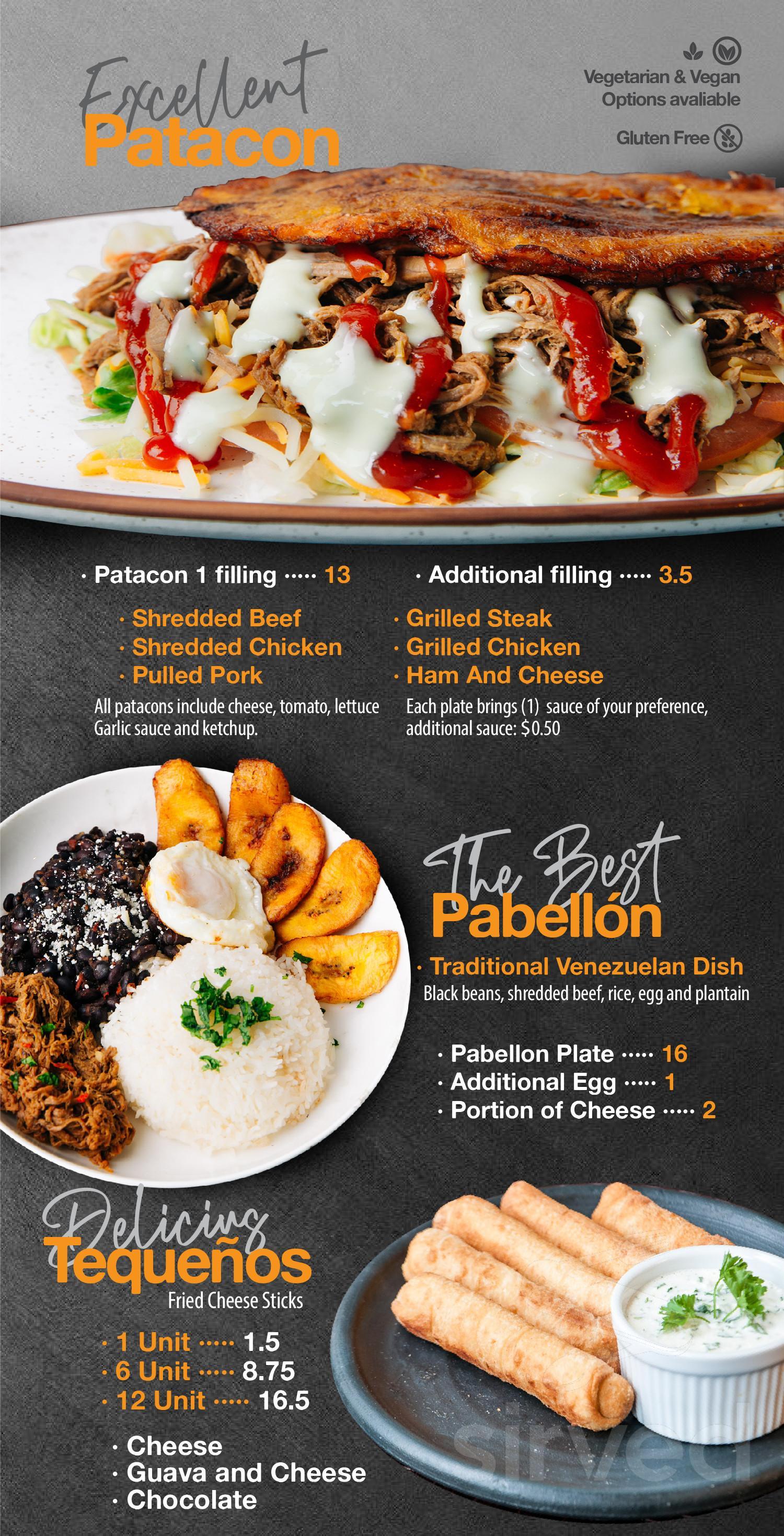 Arempas menus in Salt Lake City, Utah, United States