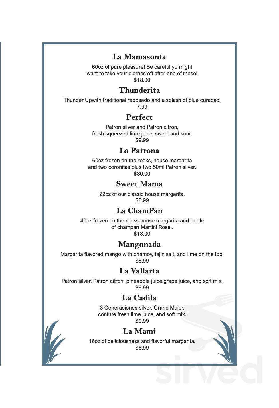Casa del Tequila menus in Tulsa, Oklahoma, United States