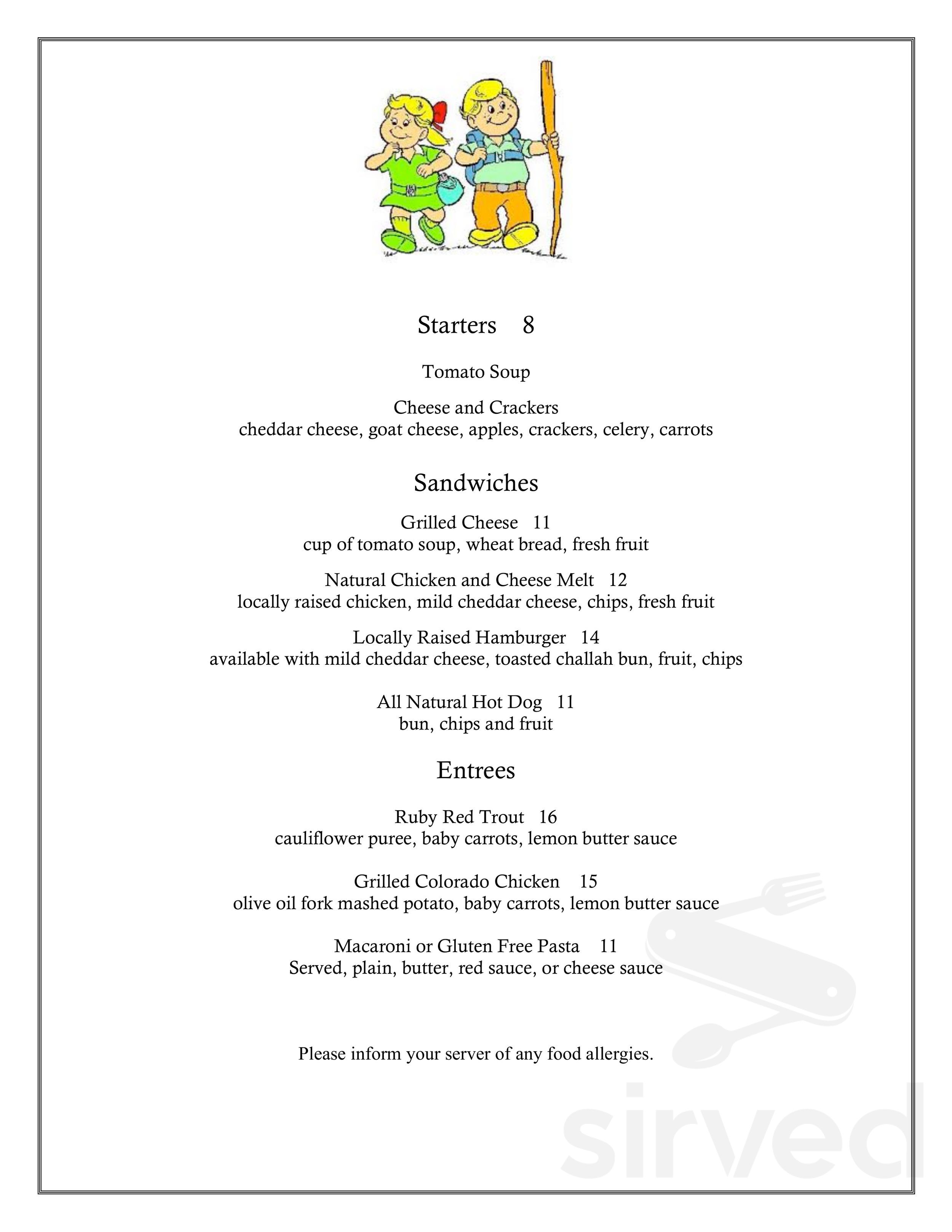 Pine Creek Cookhouse menus in Aspen, Colorado, United States