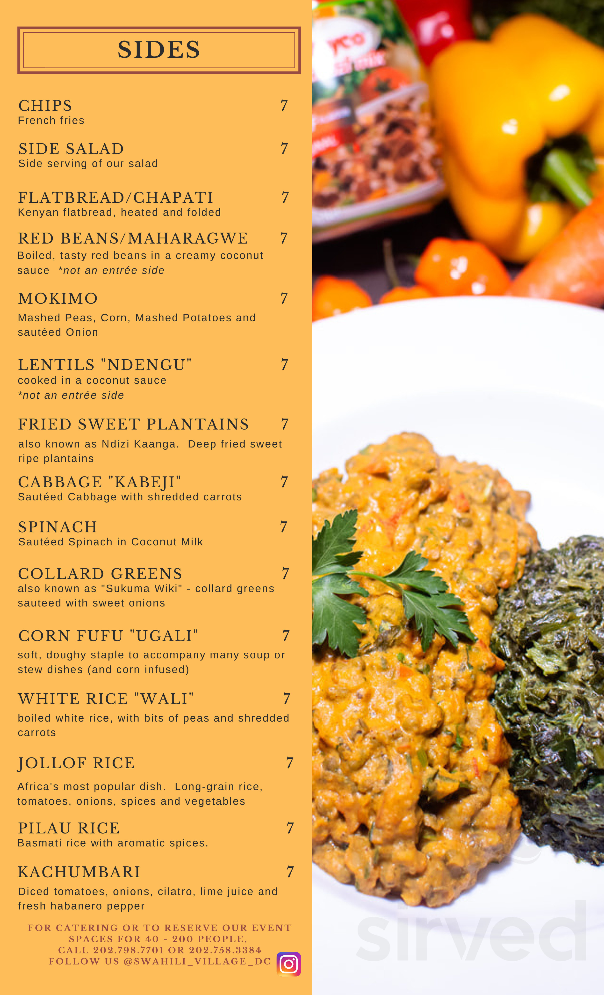 Swahili Village - The Consulate DC menus in 1990 M St NW, Washington ...