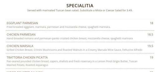 Menu for Colatina Exit in Bradford, VT | Sirved